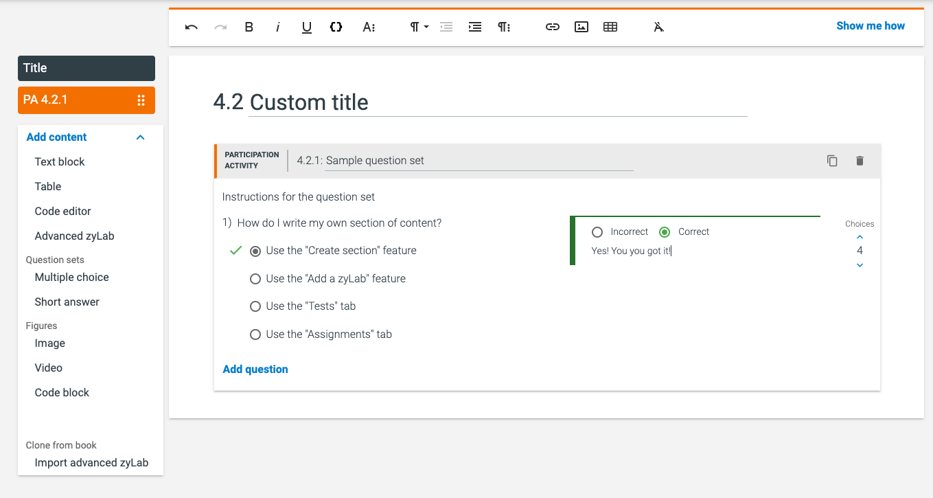Authoring your own sections – zyBooks - Help center Authoring your own sections – zyBooks - Help center