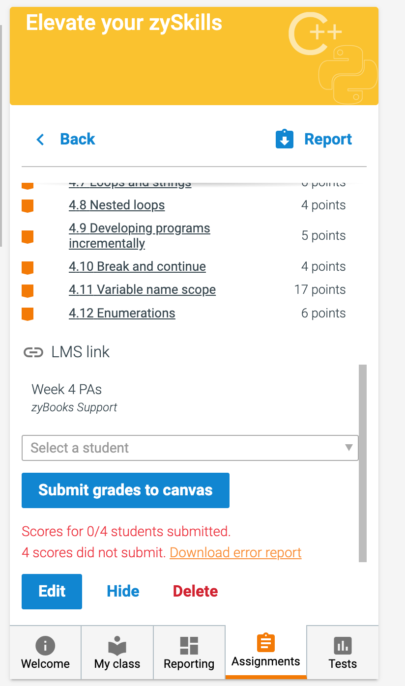 Common LTI issues and error messages and how to resolve. – zyBooks - Help center