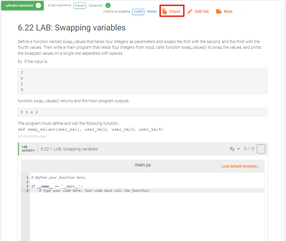 Switching Classic zyLabs to Advanced zyLabs – zyBooks - Help center