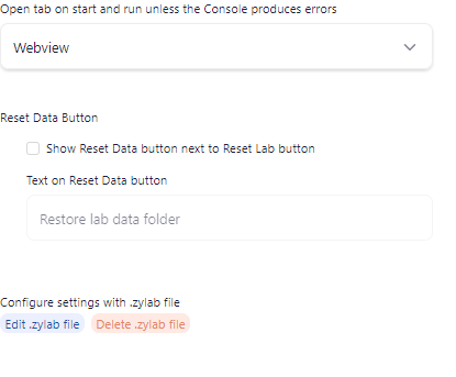 Advanced Labs' Workspace Settings – zyBooks - Help center
