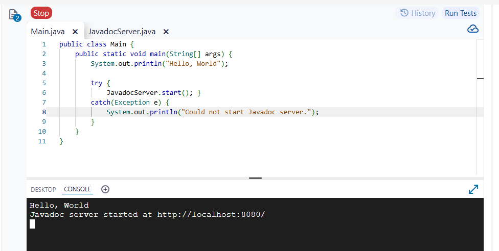 Javadoc Tool – zyBooks - Help center