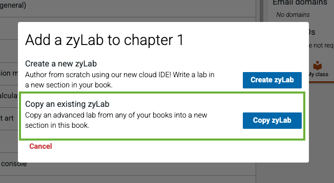 How to copy an existing zyLab – zyBooks - Help center