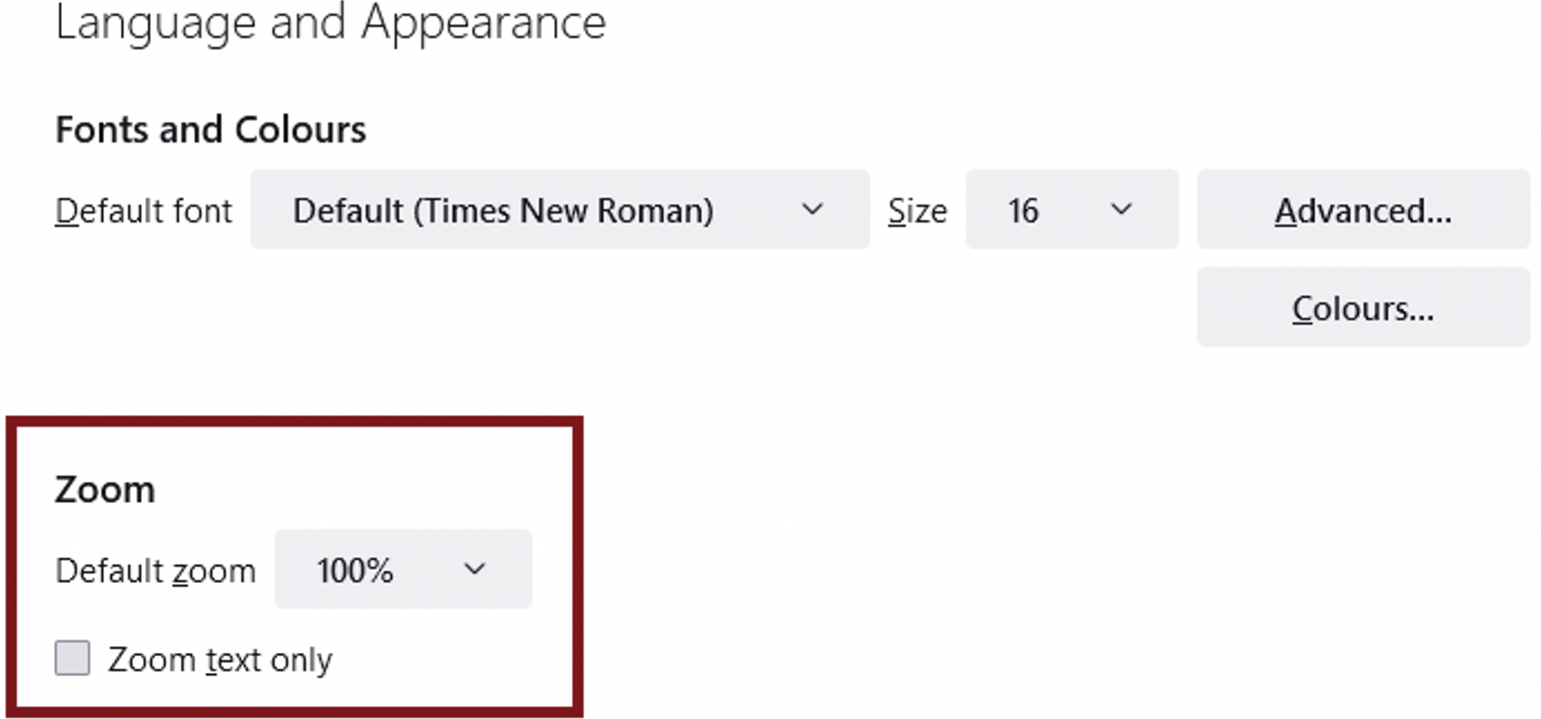How can I change font sizes and magnify content in my browser ...